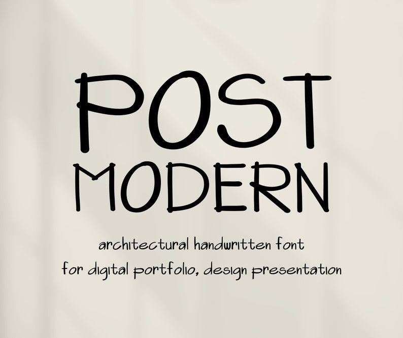 Architecture Font | Handwritten Font for Designers | Canva & Autocad ...