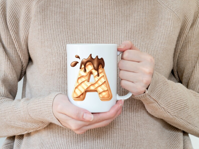 Ice Cream Alphabet Letters PNG SVG Bundle, Chocolate Magical Candy ...