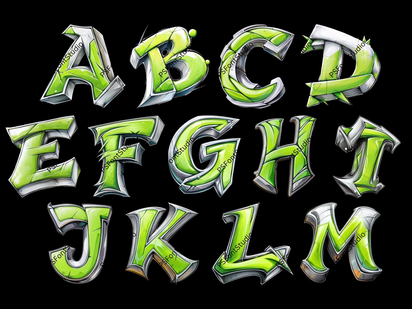 Graffiti Alphabet, Graffiti Letters, Graffiti Font, Urban Font, Street ...