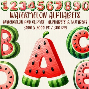 Watermelon Doodle Letters, Fruit Alpha, Png Letters, Fruit Alphabet ...