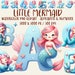 Mermaid Clipart Alphabet Png Font Doodle Letter Watercolor Sublimation ...
