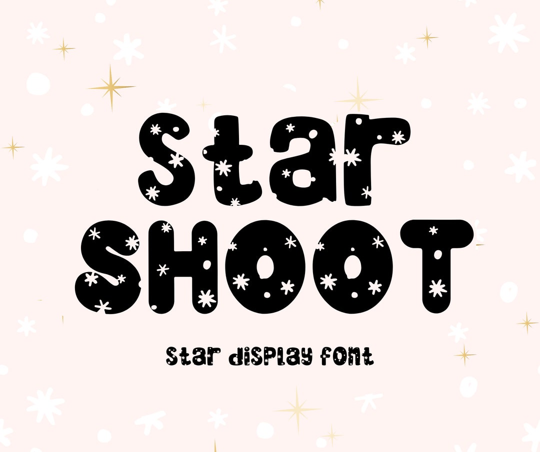 Star Font Star Lettered Star Alphabet Cute Font for Procreate Pattern ...