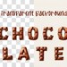 CHOCOLATE BAR Alphabets Watercolor Clipart PNG Transparent Background ...
