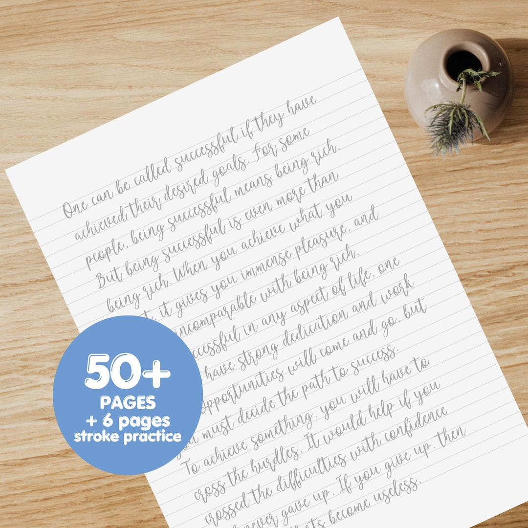 Bouncing Calligraphy Practice Sheets Templates, Calligraphy Worksheets ...