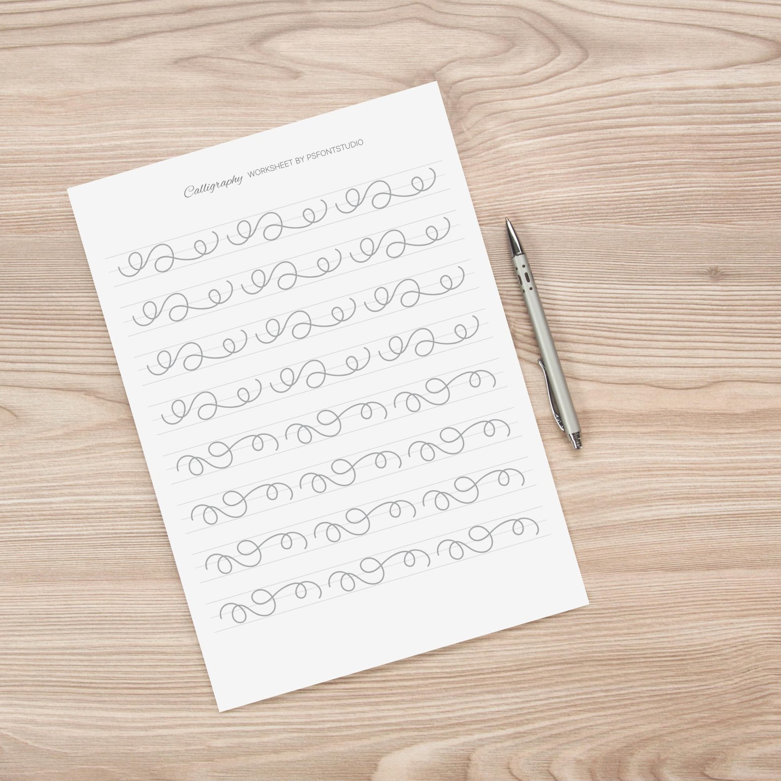 Handwriting Practice Sheets: Basic Stroke Penmanship (PDF) - Etsy