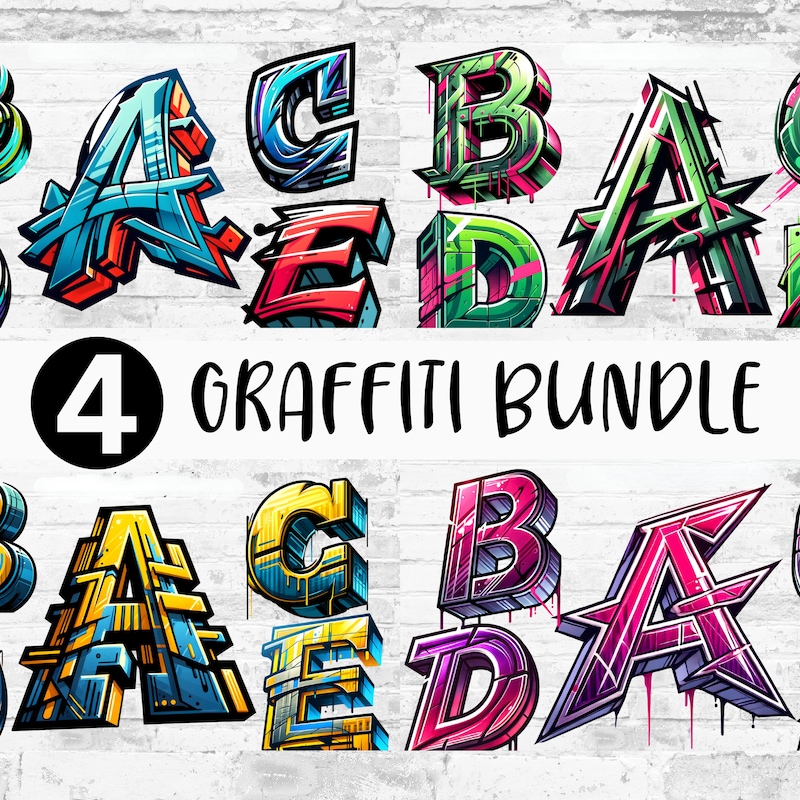 Graffiti Letter Stickers - Etsy