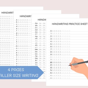 Printable Handwriting Practice: Alphabet Letter Tracing (PDF) - Etsy