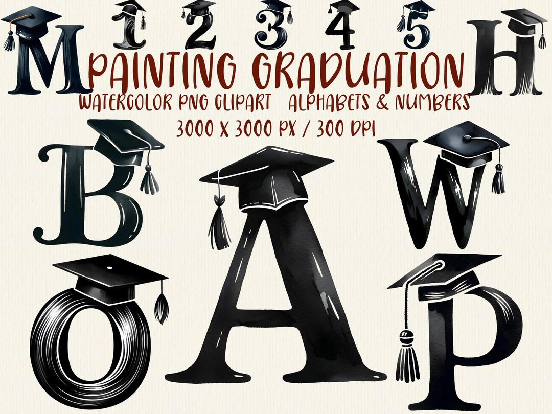 Graduation Alphabets for Banners Announcement Party Decor, Graduate ...