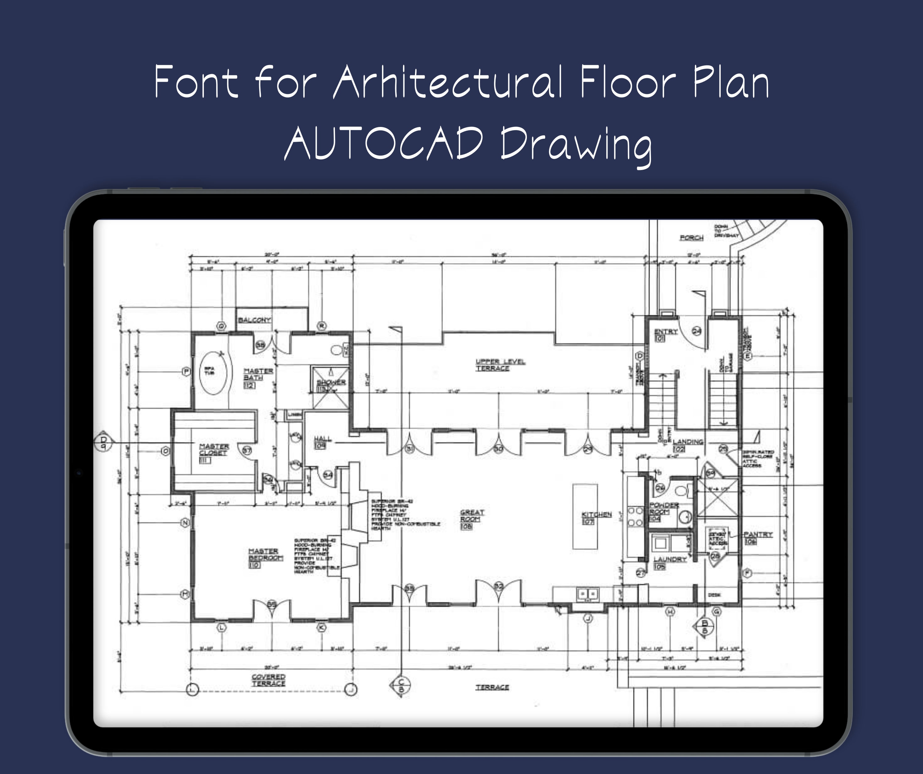 Architecture Font Handwritten Font for Designers Canva & Autocad Print ...