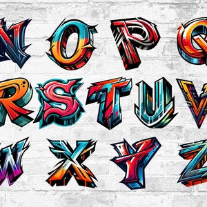 Graffiti Alphabet: Urban Dripping Font, PNG Clipart (digital Download ...