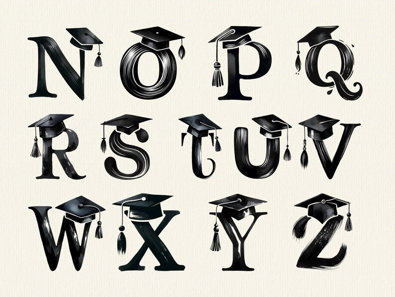 Graduation Alphabets for Banners Announcement Party Decor, Graduate ...