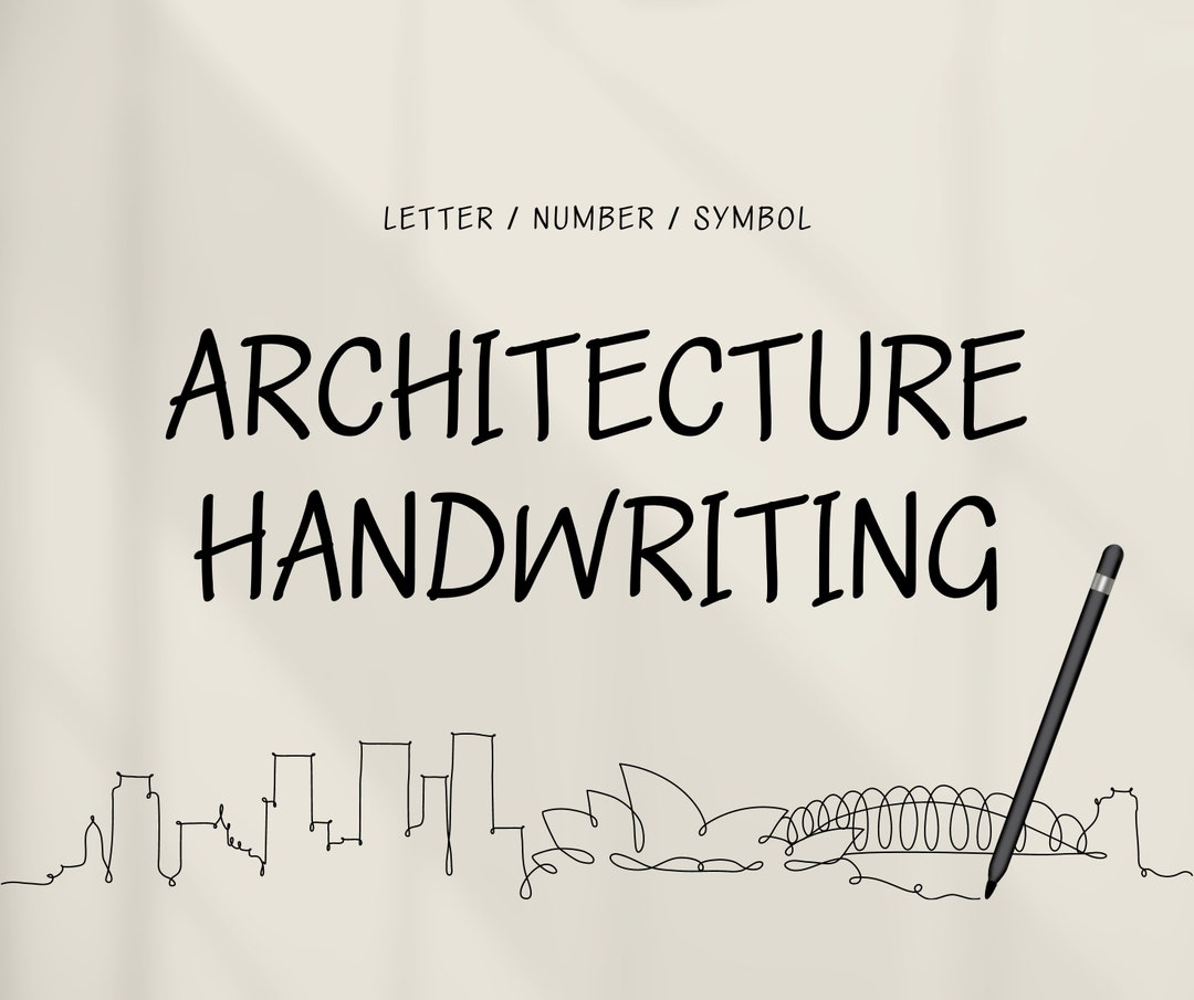Architecture Font | Handwritten Font for Designers | Canva & Autocad ...
