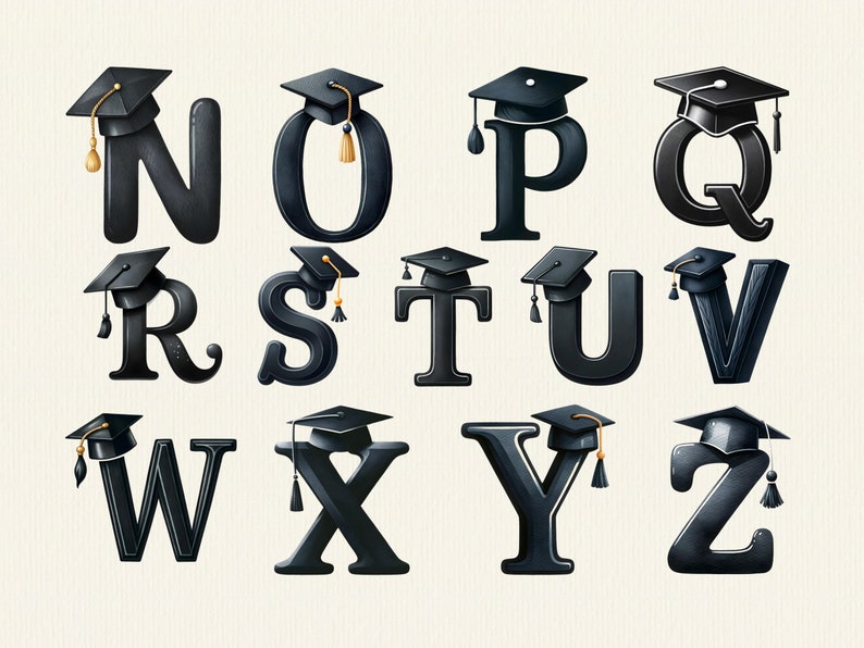 Graduation Alphabets for Banners Announcement Party Decor, Graduate ...