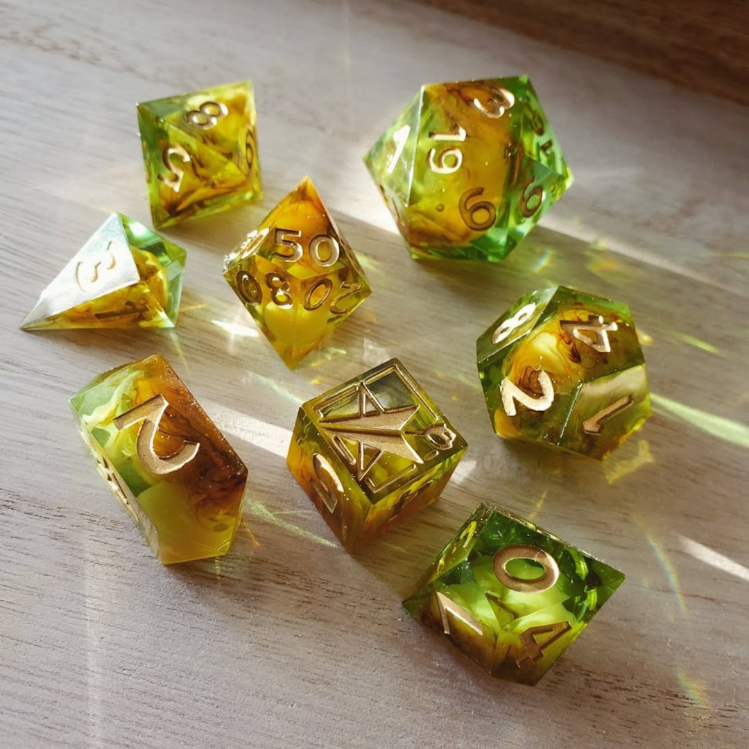 Forest Trail 8-piece Resin TTRPG Dice Set - Etsy New Zealand