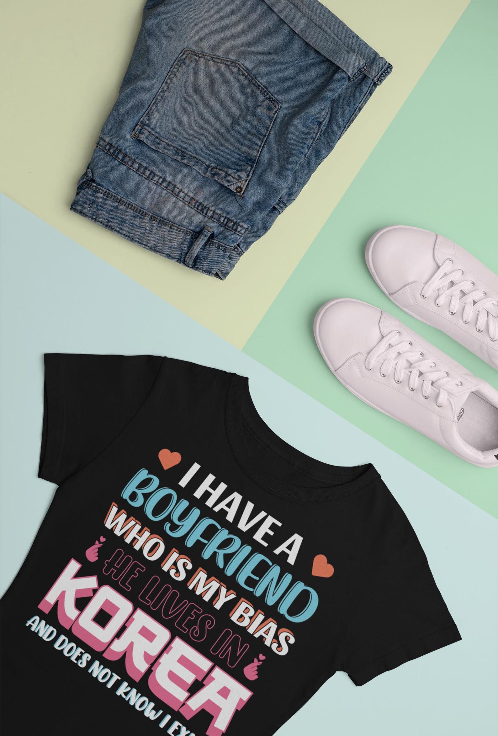 K-pop Tee, Cute K-pop T-shirt, I Have a Boyfriend, Funny Korean Music ...