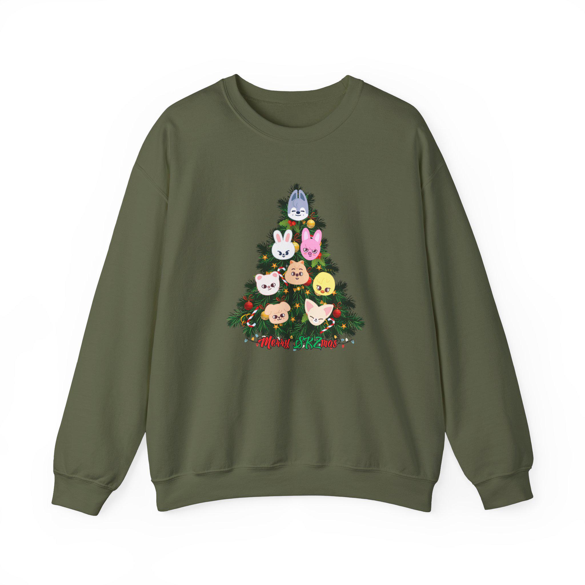 Stray Kids Christmas Tree Sweatshirt, Kpop Holiday Jumper - Etsy