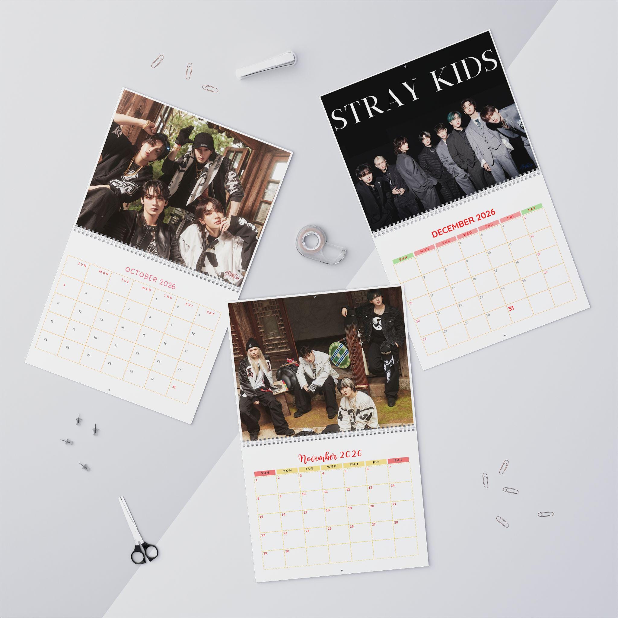SKZ 2026 Wall Calendar: Kpop Stray Kids Fan Gift - Etsy