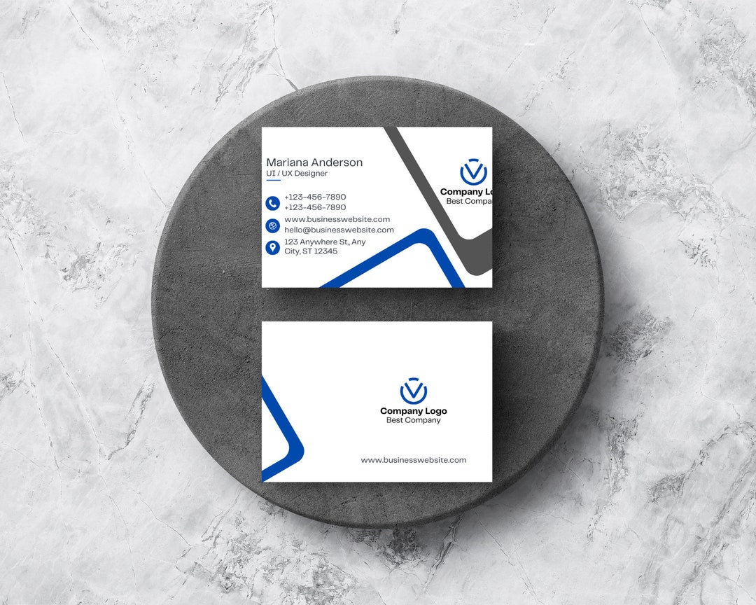 Printable Business Card Template Business Card Template - Etsy