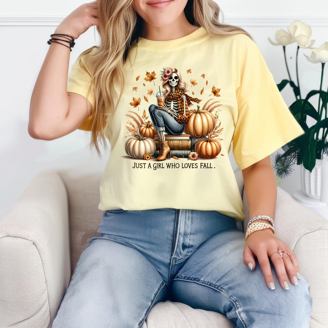 Female Skeleton Unisex Garment-dyed T-shirt, Halloween Shirt, Funny ...