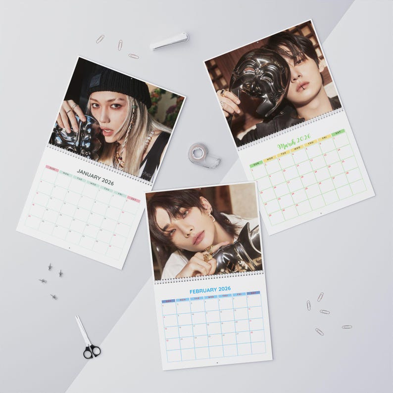 SKZ 2026 Wall Calendar: Kpop Stray Kids Fan Gift - Etsy