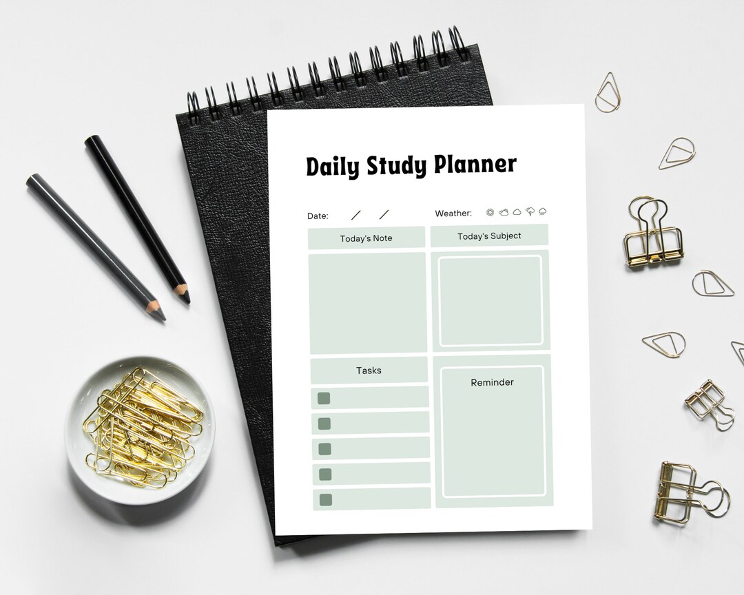 Printable Study Planner, Study Tracker, Assignment Organizer, Homework ...