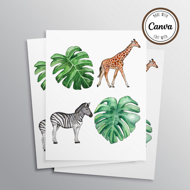 Jungle Animals Printable Banner | Forest Theme Garland (digital ...