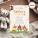 Woodland Animal Theme Invitation Editable Printable | Digital Prints ...