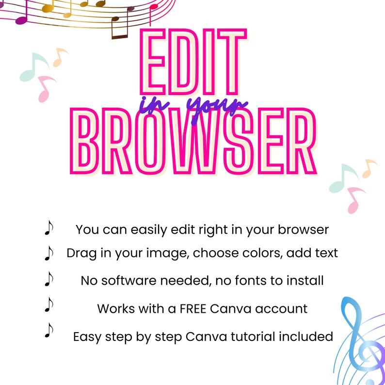 Editable Concert Ticket | Canva Template Printable | Instant Concert ...