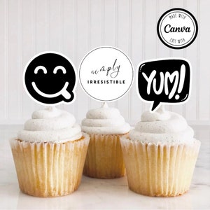 Minimalist Theme Cupcake Topper| Cupcake Topper Digital Printable ...