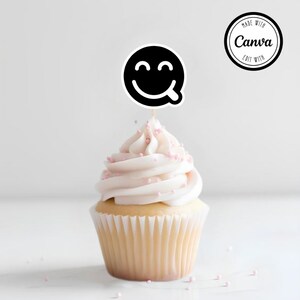 Minimalist Theme Cupcake Topper| Cupcake Topper Digital Printable ...