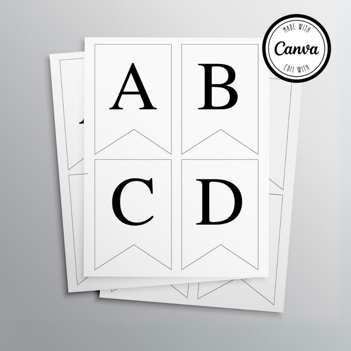 Modern Minimalist Printable Bunting Banner | Digital Printable ...