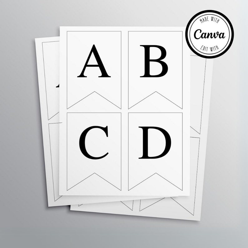 Modern Minimalist Printable Bunting Banner | Digital Printable ...