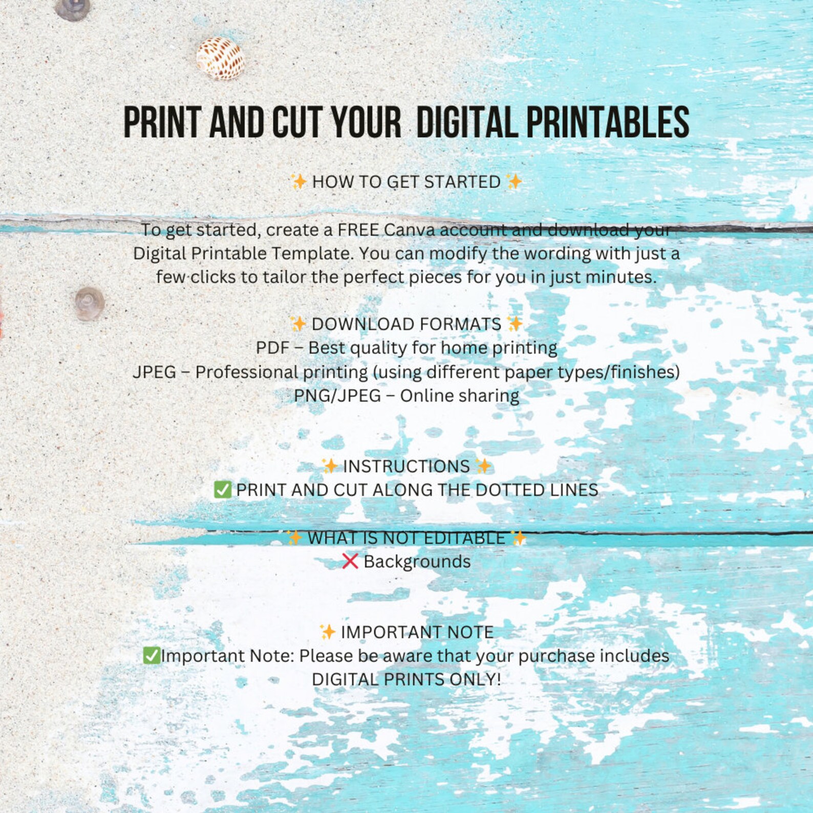 Sea Theme Food Label Card Digital Printable | Buffet Card Template ...