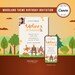 Woodland Animal Theme Invitation Editable Printable | Digital Prints ...