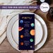 Space Birthday Menu Card: Editable Outer Space Theme (digital Printable ...