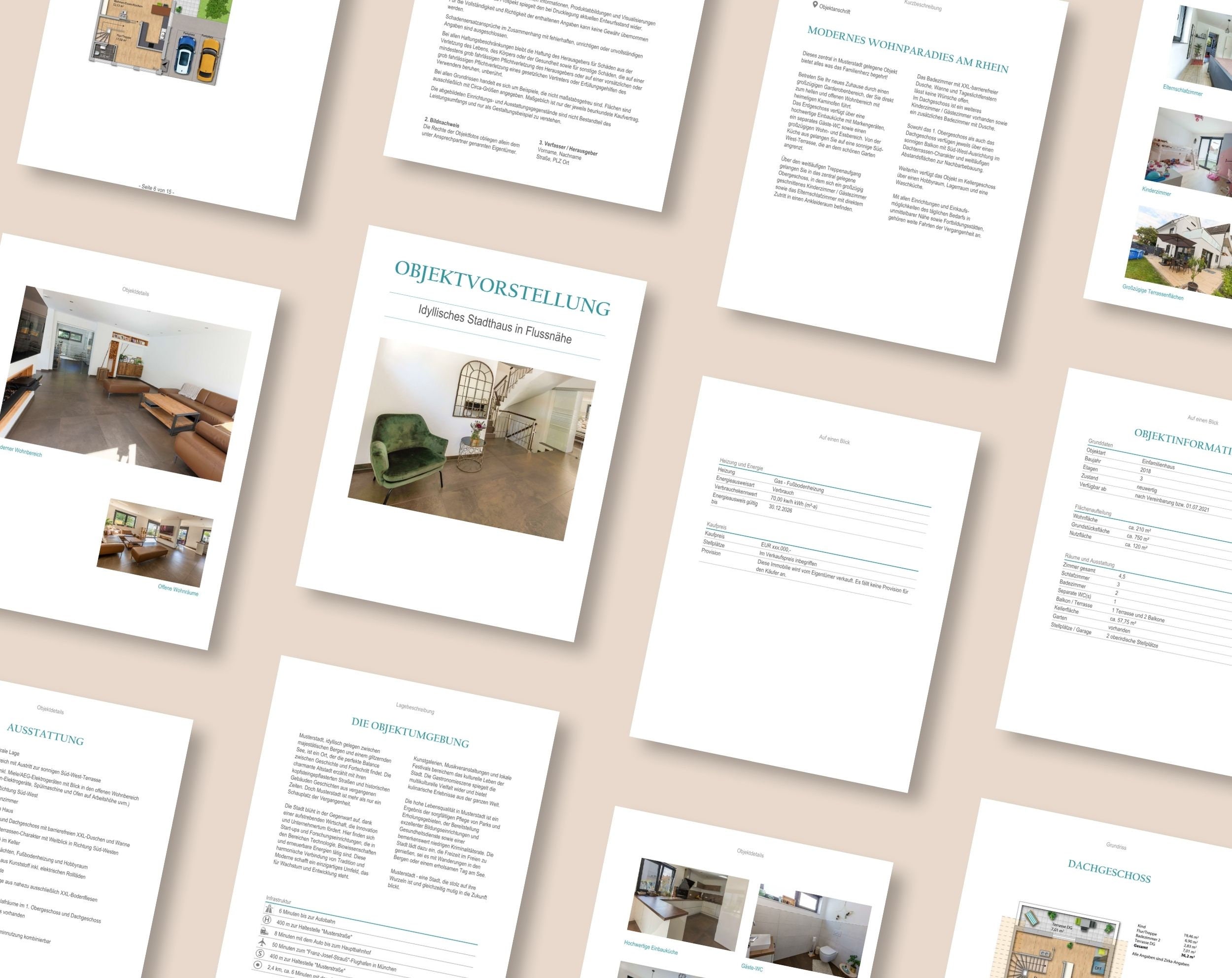 Real Estate Exposé Template Digital for Your Real Estate Brochure, Word ...