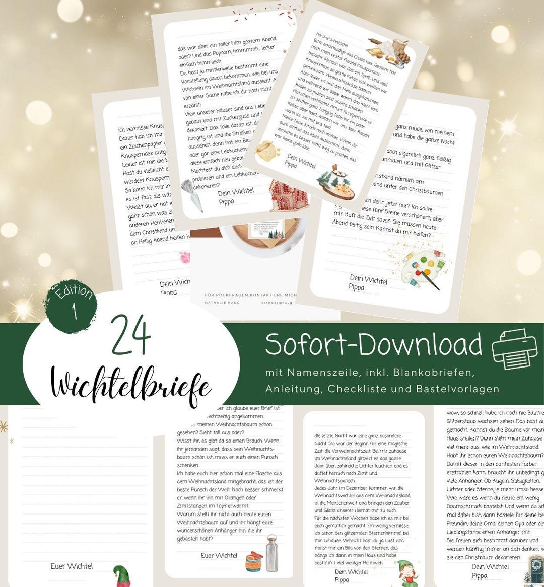 24 Printable Elf Letters for Advent | Elf Post | Elf Journey as an ...