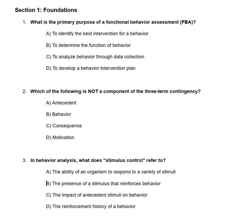 BCBA Mock Exam Bundle Task List 6 - Etsy