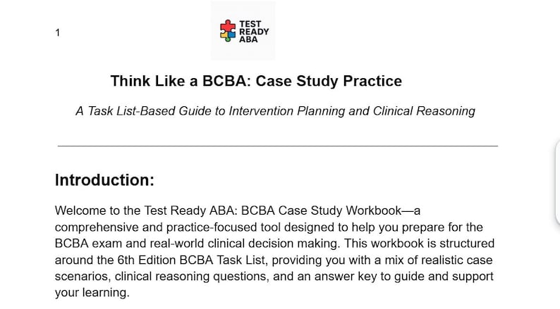 Think Like A BCBA: Case Study Practice - Etsy