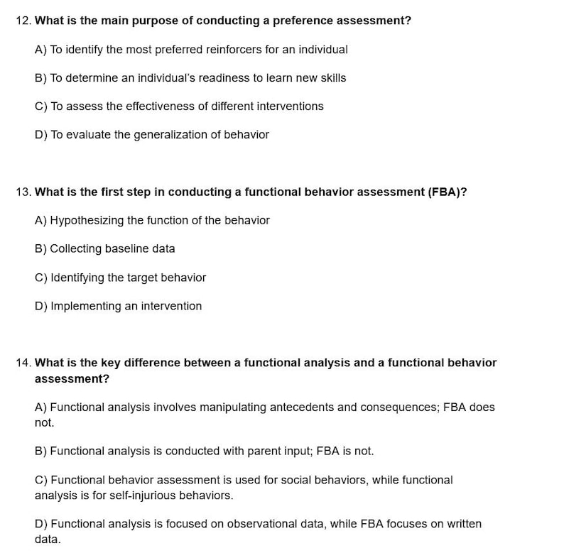 BCBA Mock Exam Bundle Task List 6 - Etsy