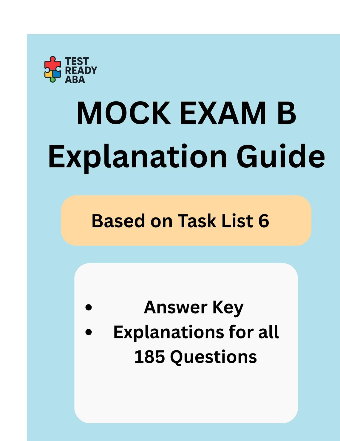 BCBA Mock Exam Bundle Task List 6 - Etsy
