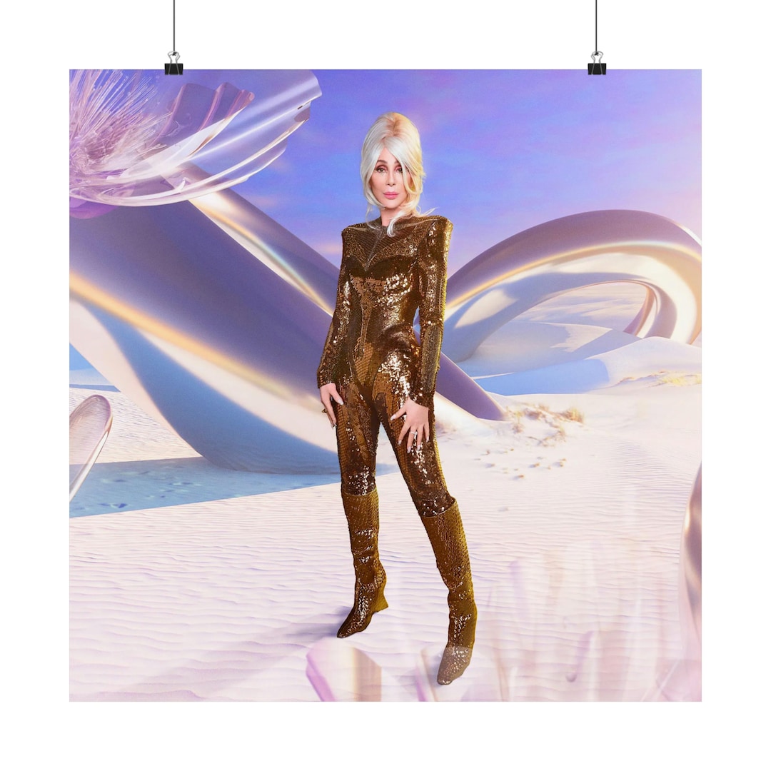 Cher Poster paper Magazine Photo Futuristic Nostalgia - Etsy