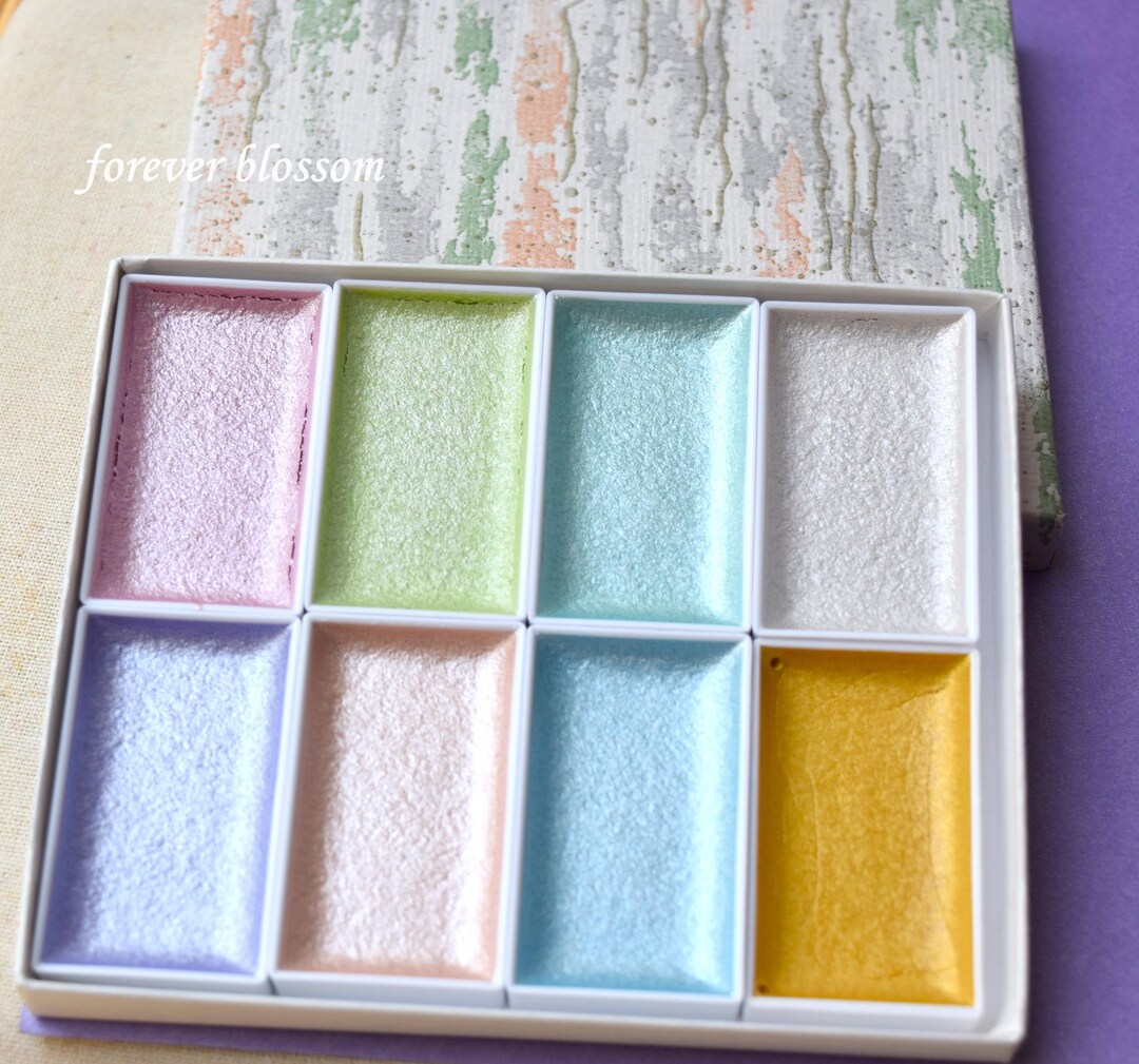 Japanese Solid Watercolours, Kissho Gansai Tambi Paint Set of 8 Colours ...