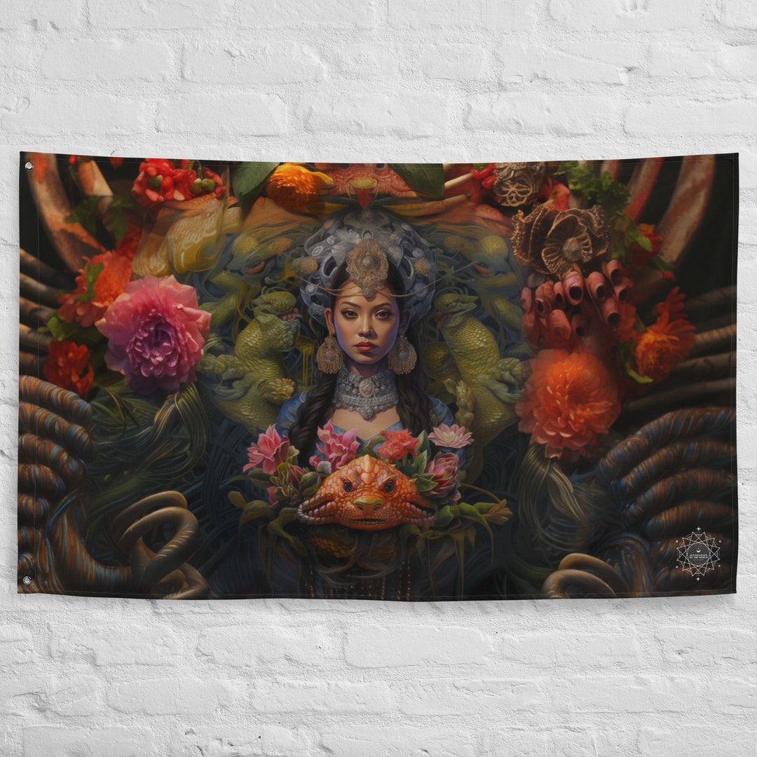 Neang Neak Goddess Flag Wall Art - Etsy