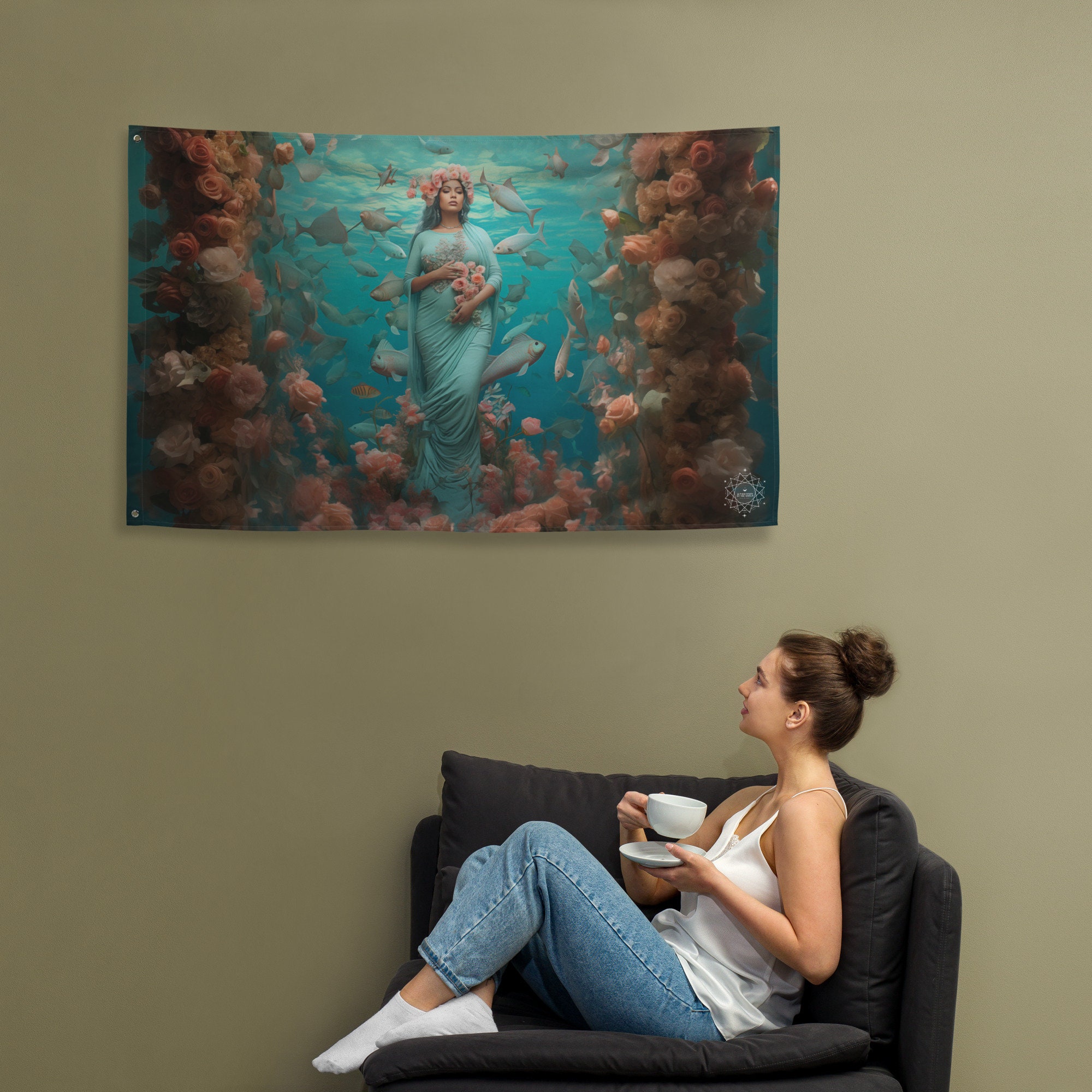 Atargatis Goddess Flag Wall Art - Etsy