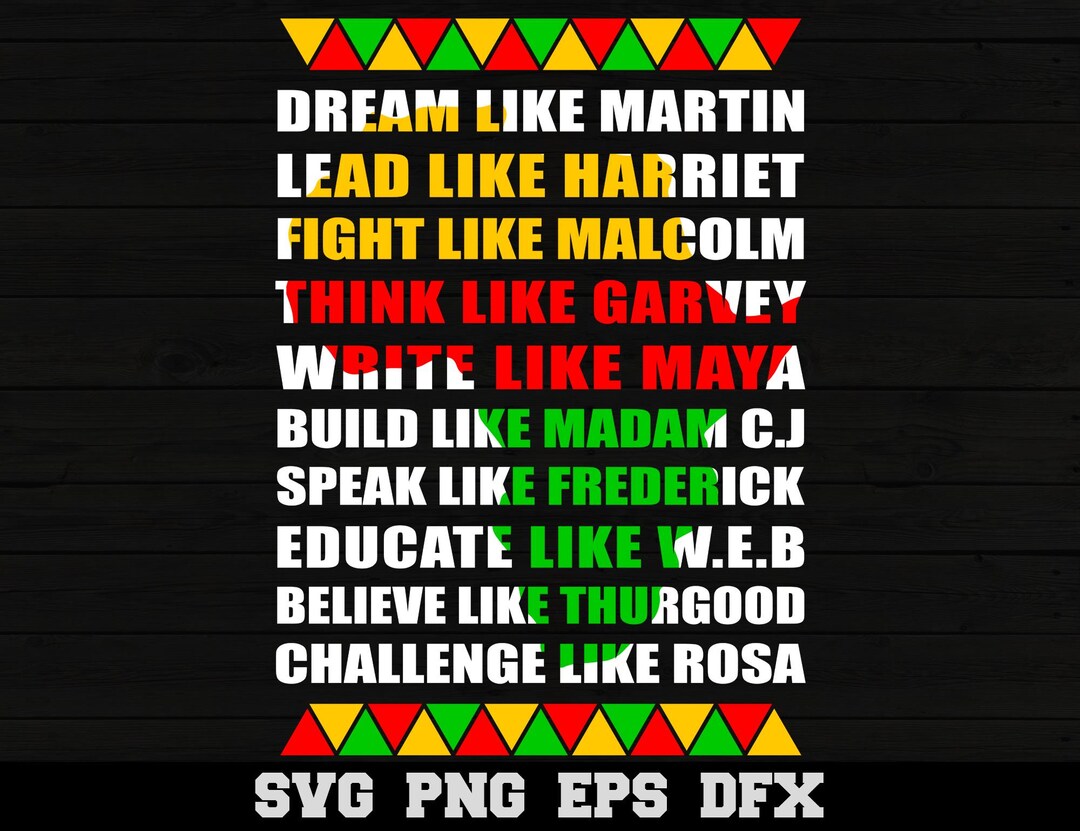 Black History Month SVG: African American Leaders Silhouette (digital Download) - Etsy
