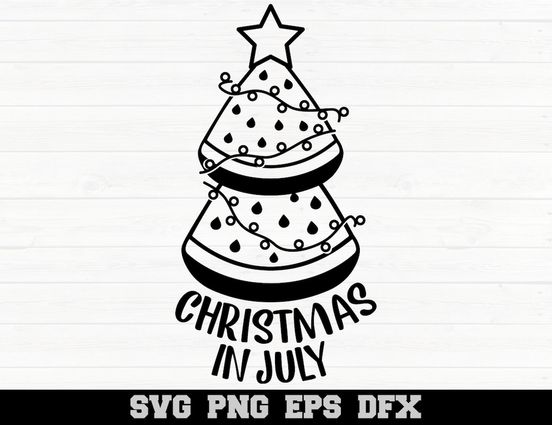 Christmas in July Watermelon Xmas Tree Funny Christmas in Summer Party ...