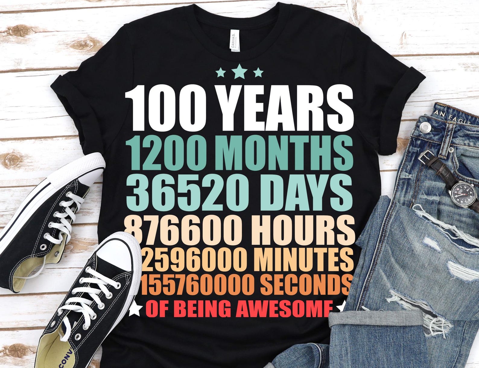 100th Birthday 100 Years 1200 Months Being Awesome 100 Years Old Funny ...