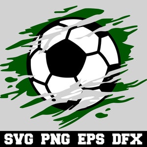 Soccer Distressed Soccer Ball Torn Funny Football League Grunge Design ...