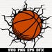 Basketball Breaking Wall SVG: Funny Sports Design (digital Download) - Etsy